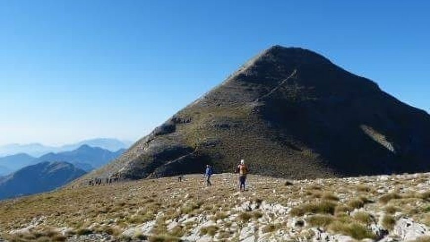 Hiking Summit of Taygetos Mountain near Sparta, Peloponnese, Lakonia ...