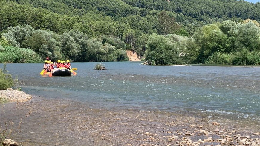 Rafting at Alfeios (Alpheus) river, Ancient Olympia, Peloponnese ...